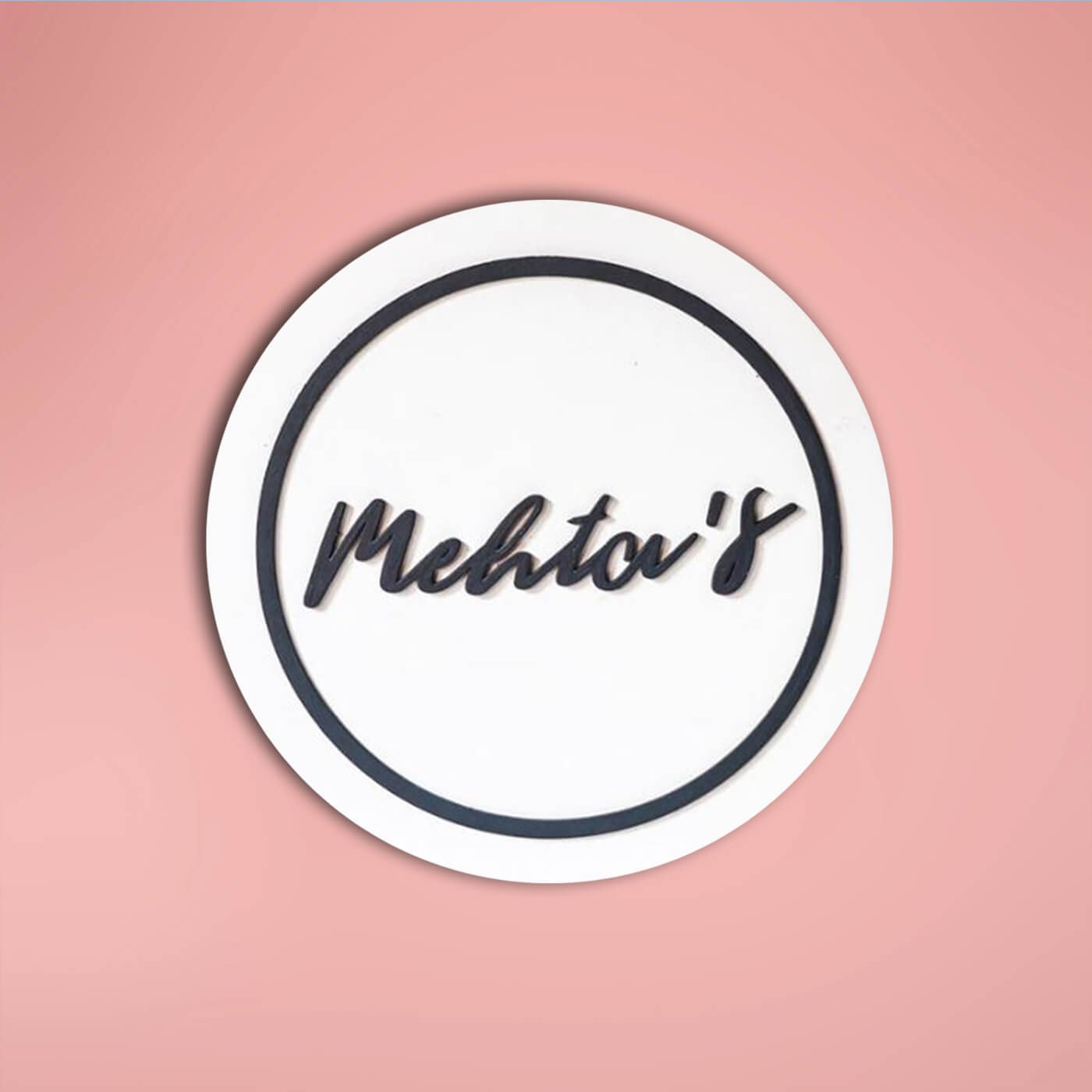 Buy Round Wooden Family Name Board Online On Zwende