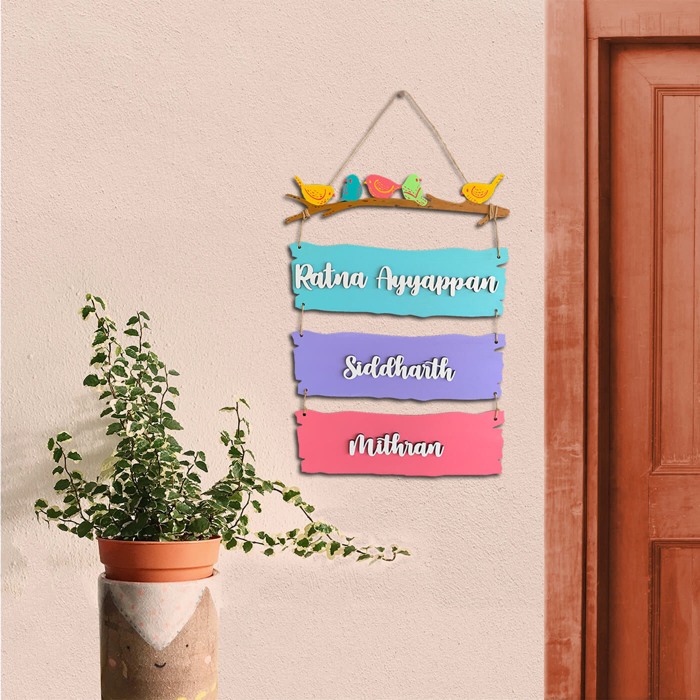 Buy Customizable Sparrow Plank Nameplate Online On Zwende