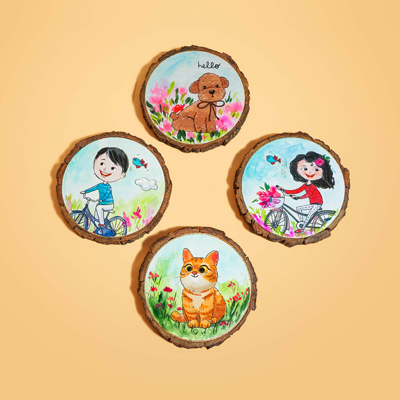 Buy Customisable Hand-painted Character Coasters For Happy Kids & Pets ...