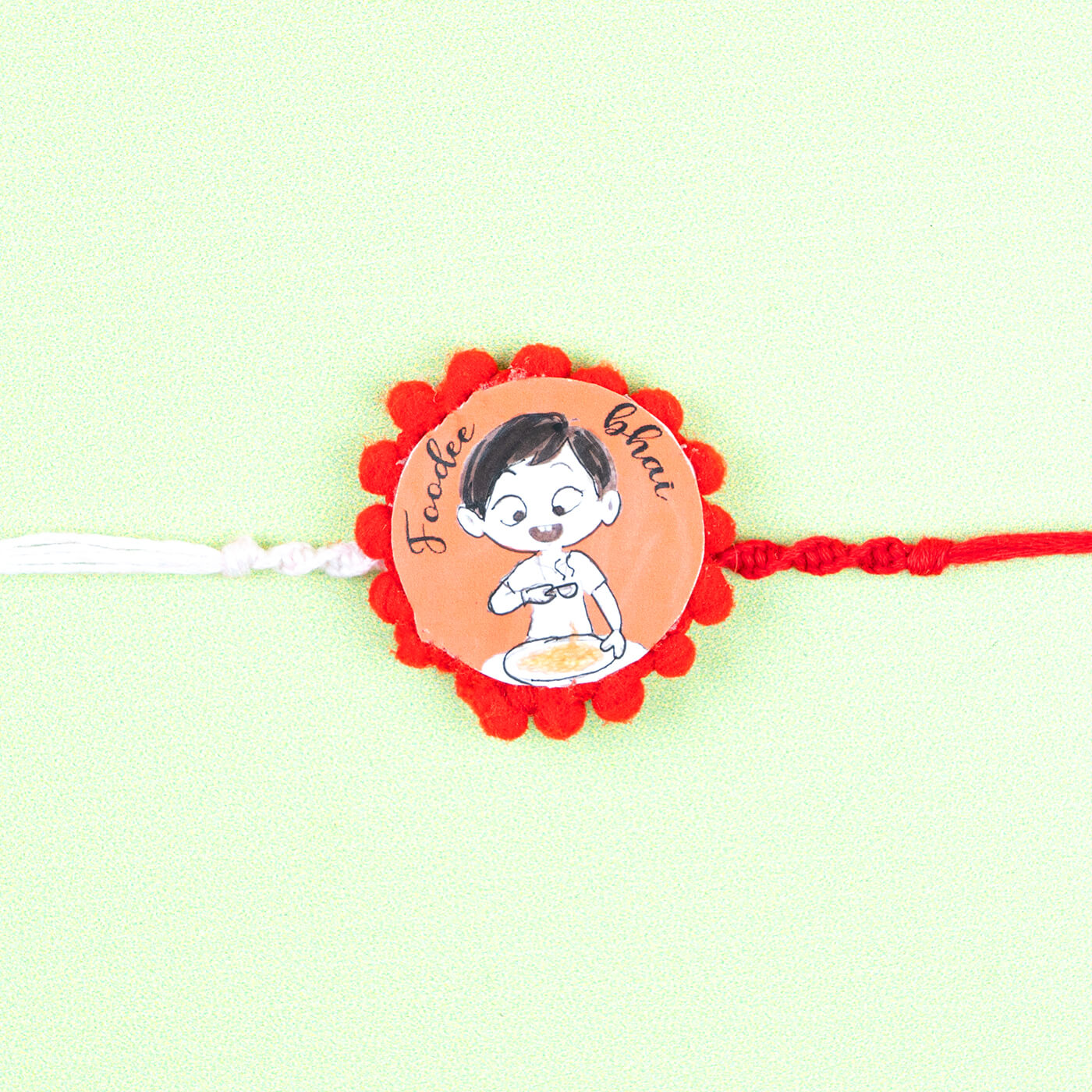 Buy Personalized Character Illustration Rakhi - Foodie Bhai Online On ...