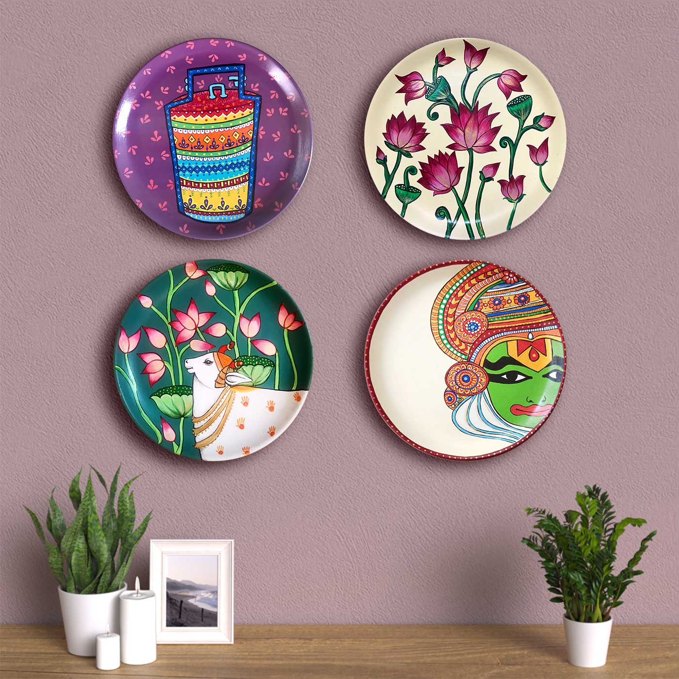 Buy Pichwai Cow Wall Plate Online On Zwende