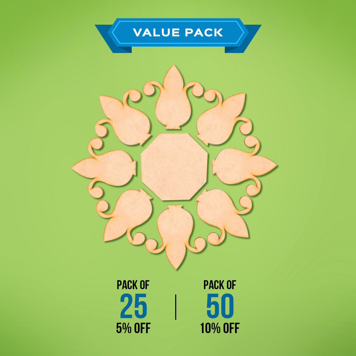 Buy Saver Bundle - Ready to Paint MDF Kalash Rangoli Base - TI164 ...