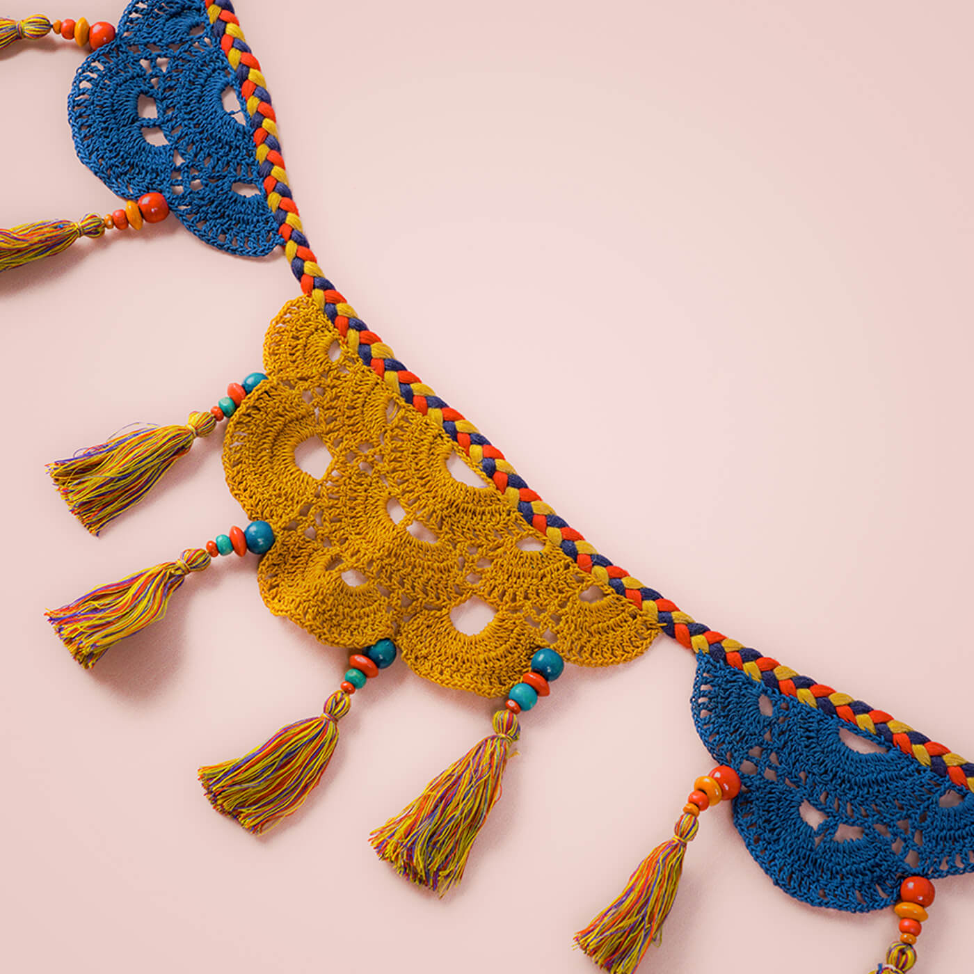 Buy Vibrant Semi-Circular Crochet Toran Online On Zwende