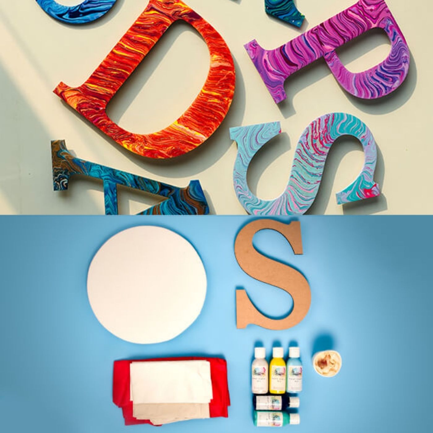Buy Acrylic Pour Personalized Letter - All Inclusive DIY Kit Online On ...