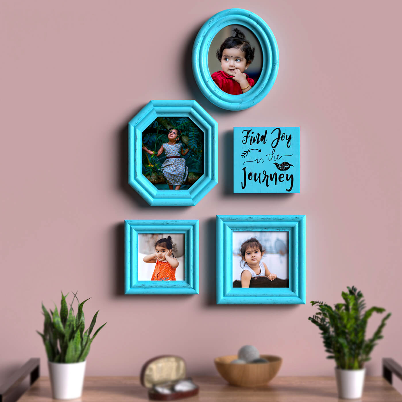 Buy Photo Frame Collection - Blue | Set of 5 Online On Zwende