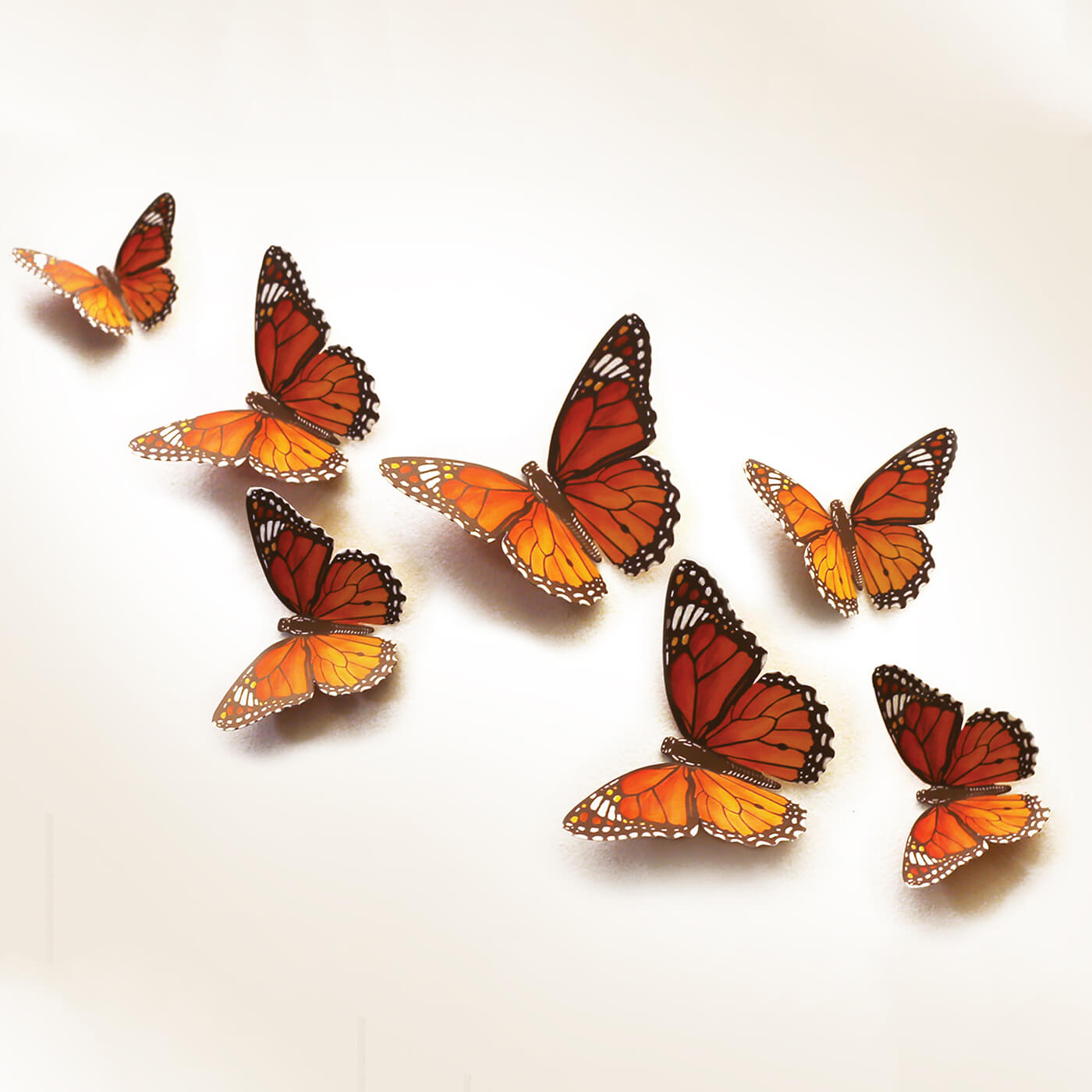 Buy Paper Monarch Butterflies Wall Decor - Set of 24 Online On Zwende