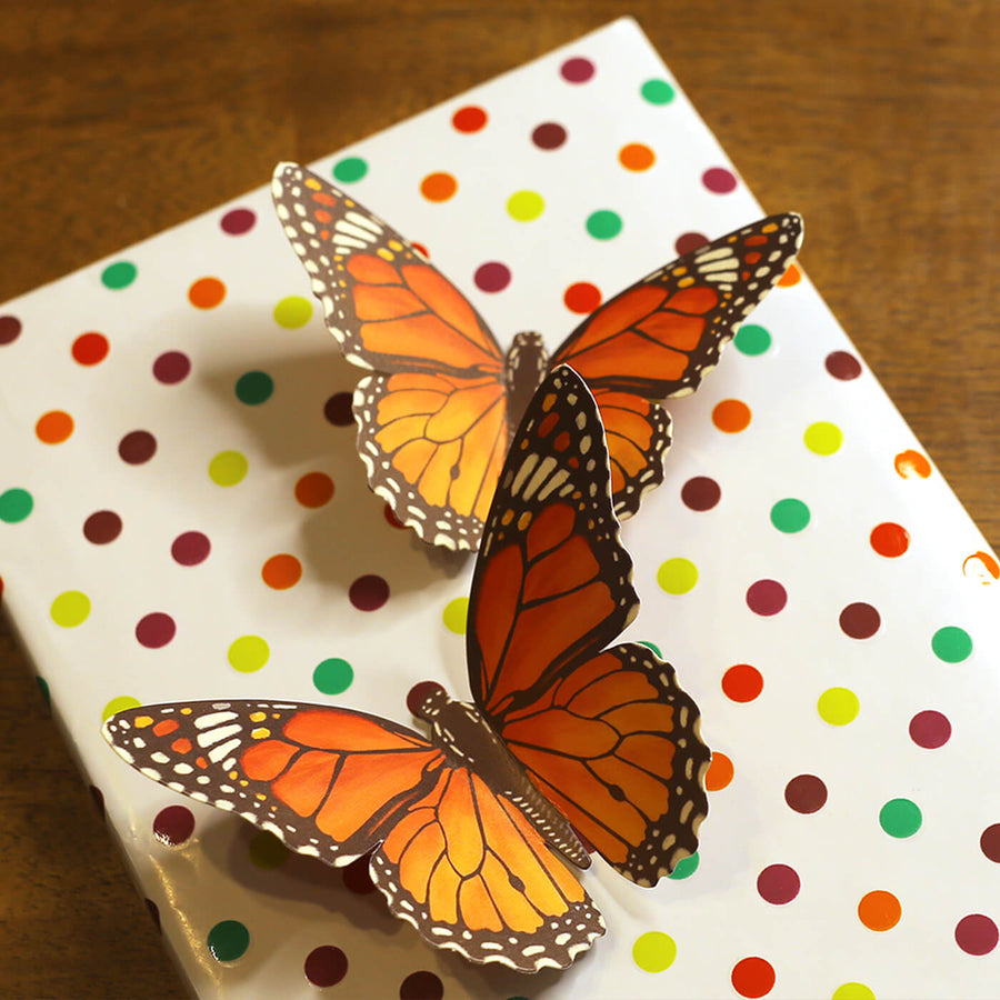 Buy Paper Monarch Butterflies Wall Decor - Set of 24 Online On Zwende