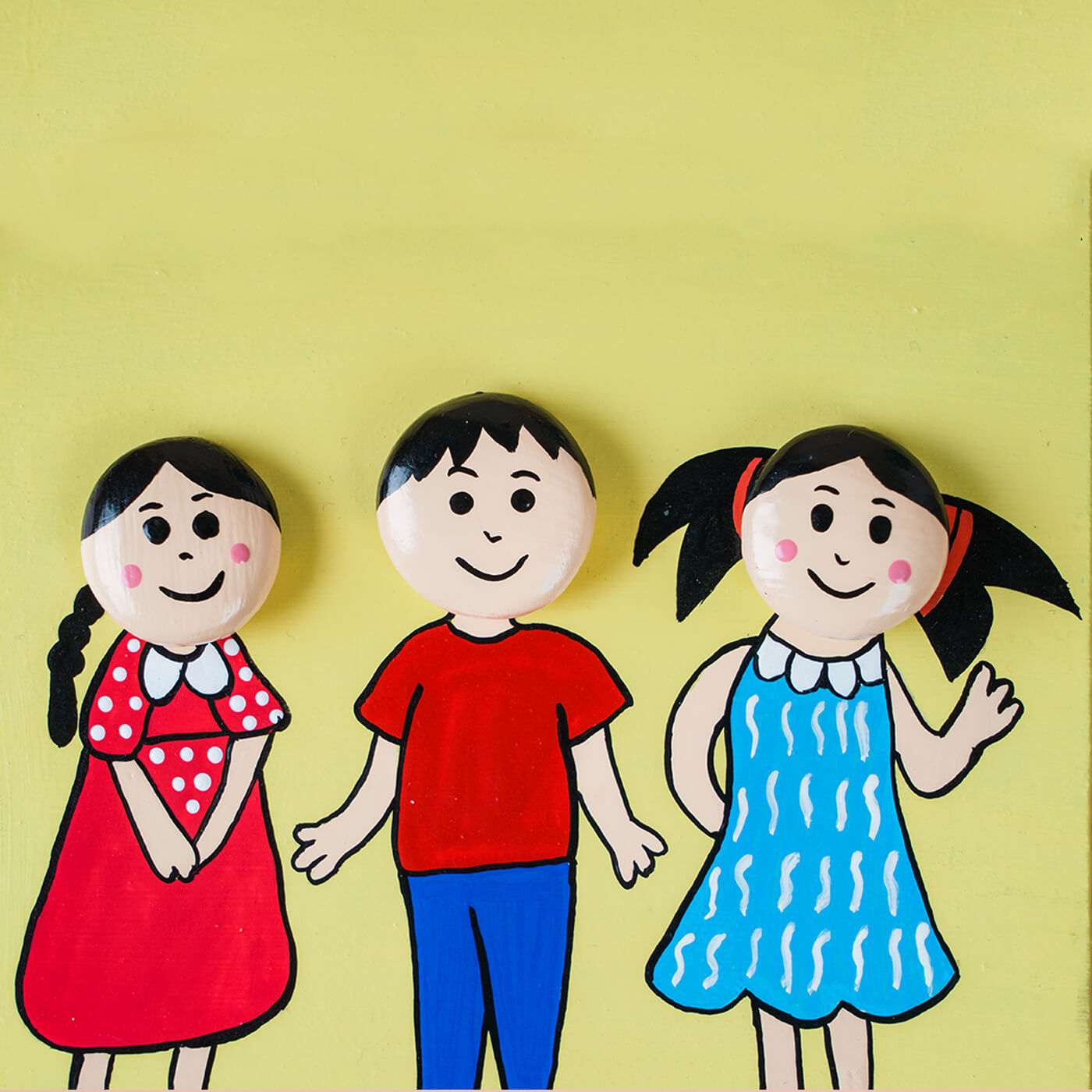 Friends Forever Wooden and Clay Fridge Magnet – Zwende