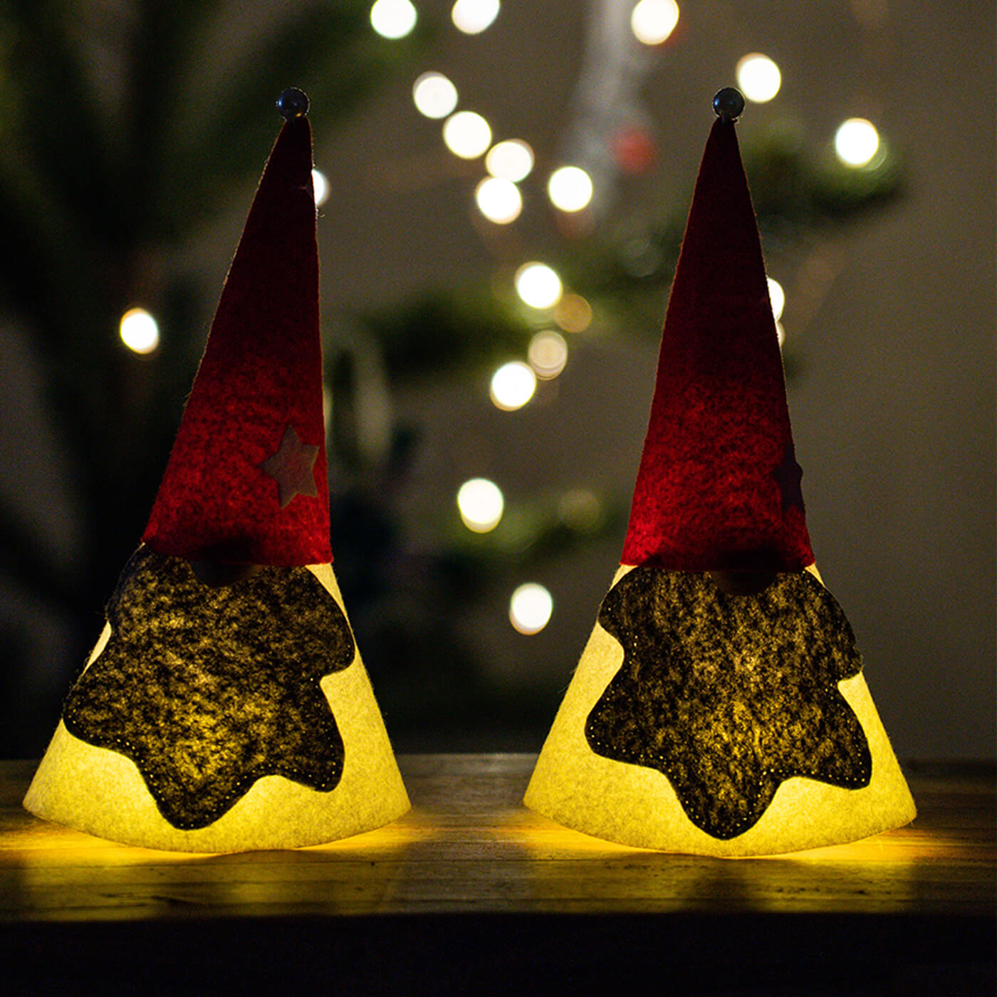 Buy Handmade Upcycled Gnomes Felt Table Decor For Christmas Tree ...