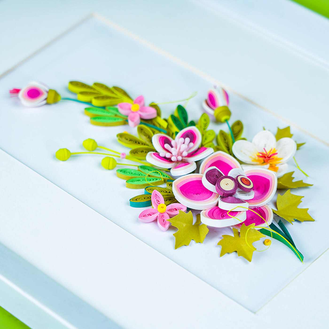 Buy Paper Quilling White Wall Frame Online On Zwende