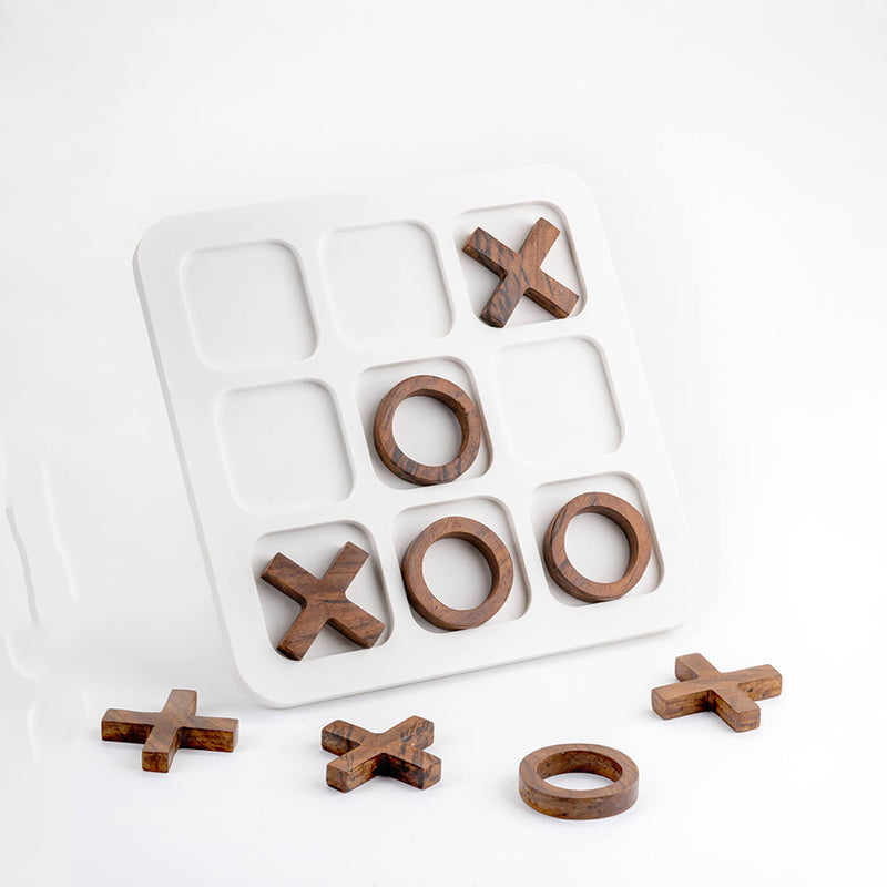 Banjo Handmade Marble And Sheesham Wood Tic Tac Toe – Zwende