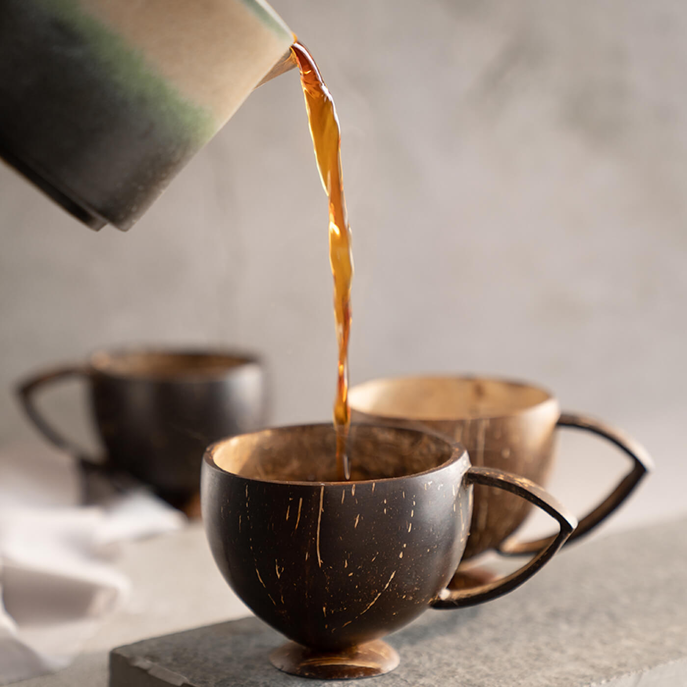 Buy Handmade Coconut Cup for Beverages - Set of 2 Online On Zwende