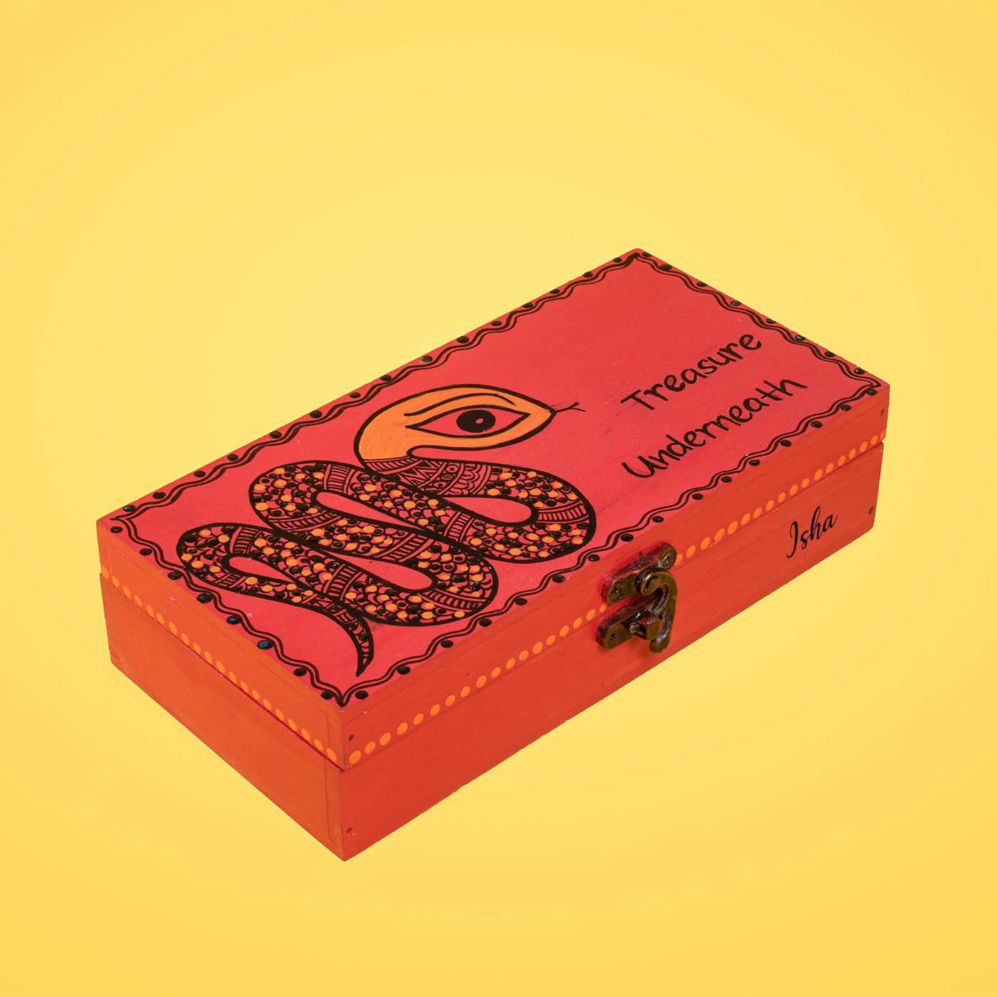 Buy Trinket Box with Snake - Orange Online On Zwende