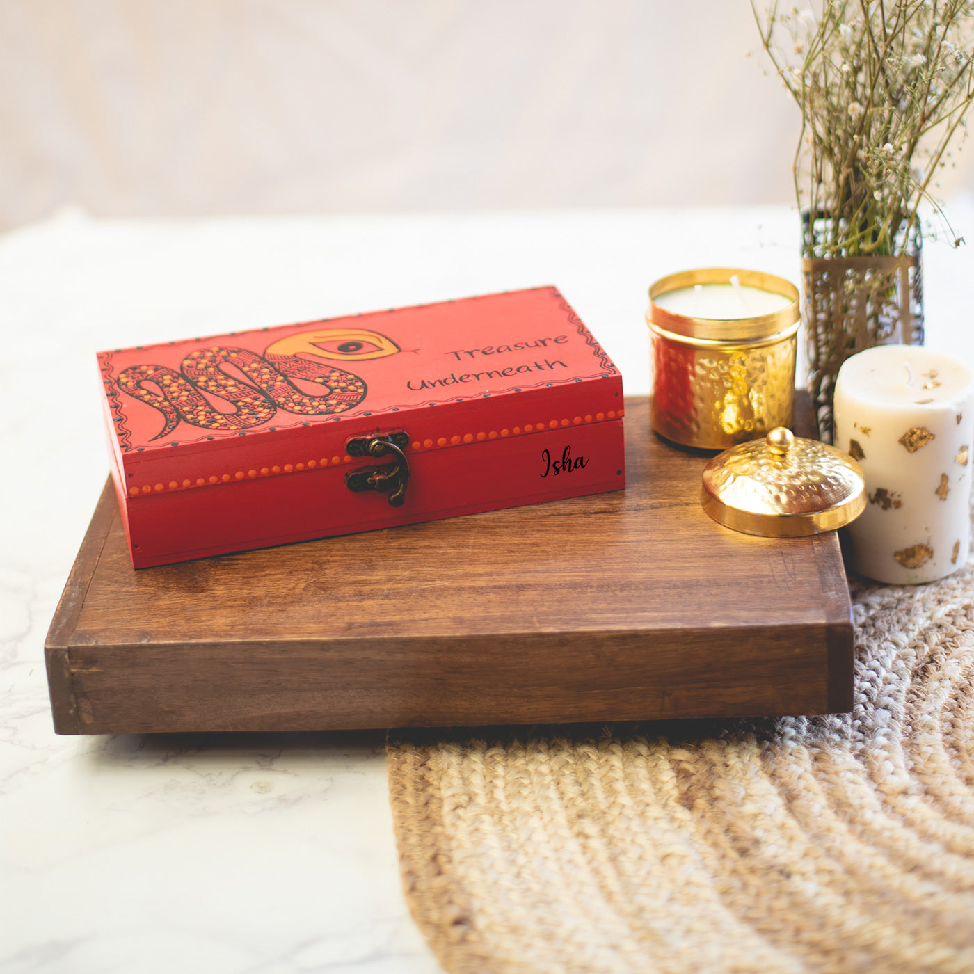 Buy Trinket Box with Snake - Orange Online On Zwende