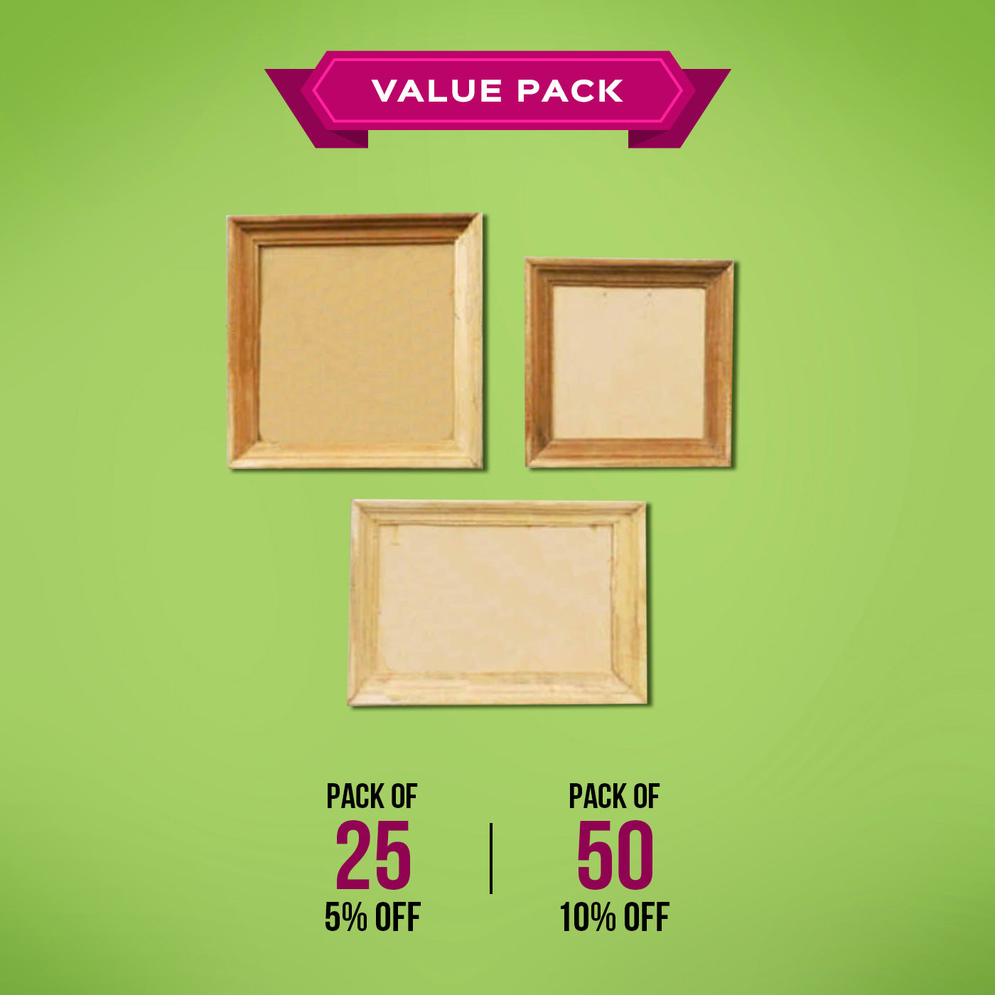 Buy Saver Bundle - Ready to Paint MDF Photo Frame - Set of 3 Online On ...