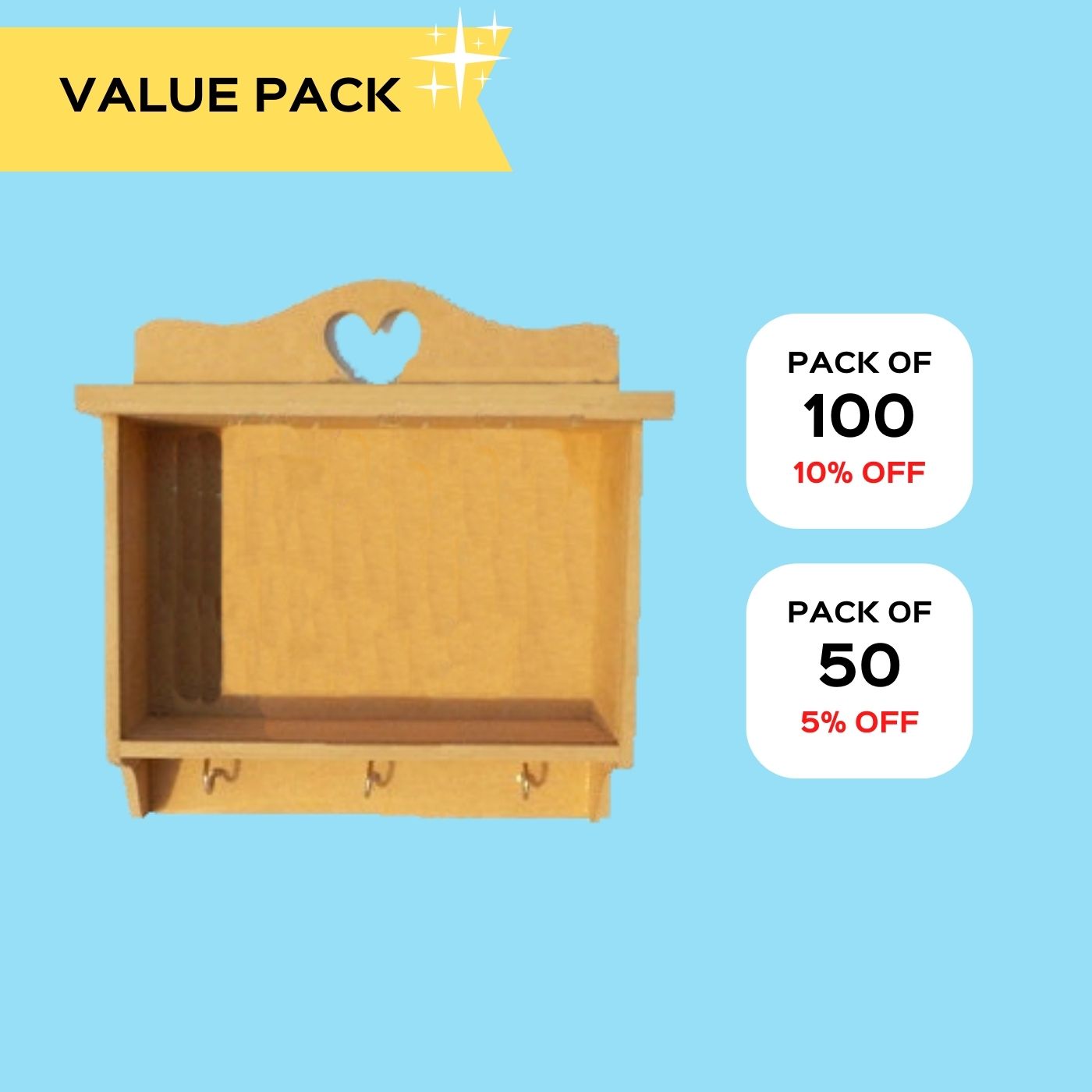 Buy Saver Bundle - Ready to Paint MDF Key Holder - Rack Style Online On ...