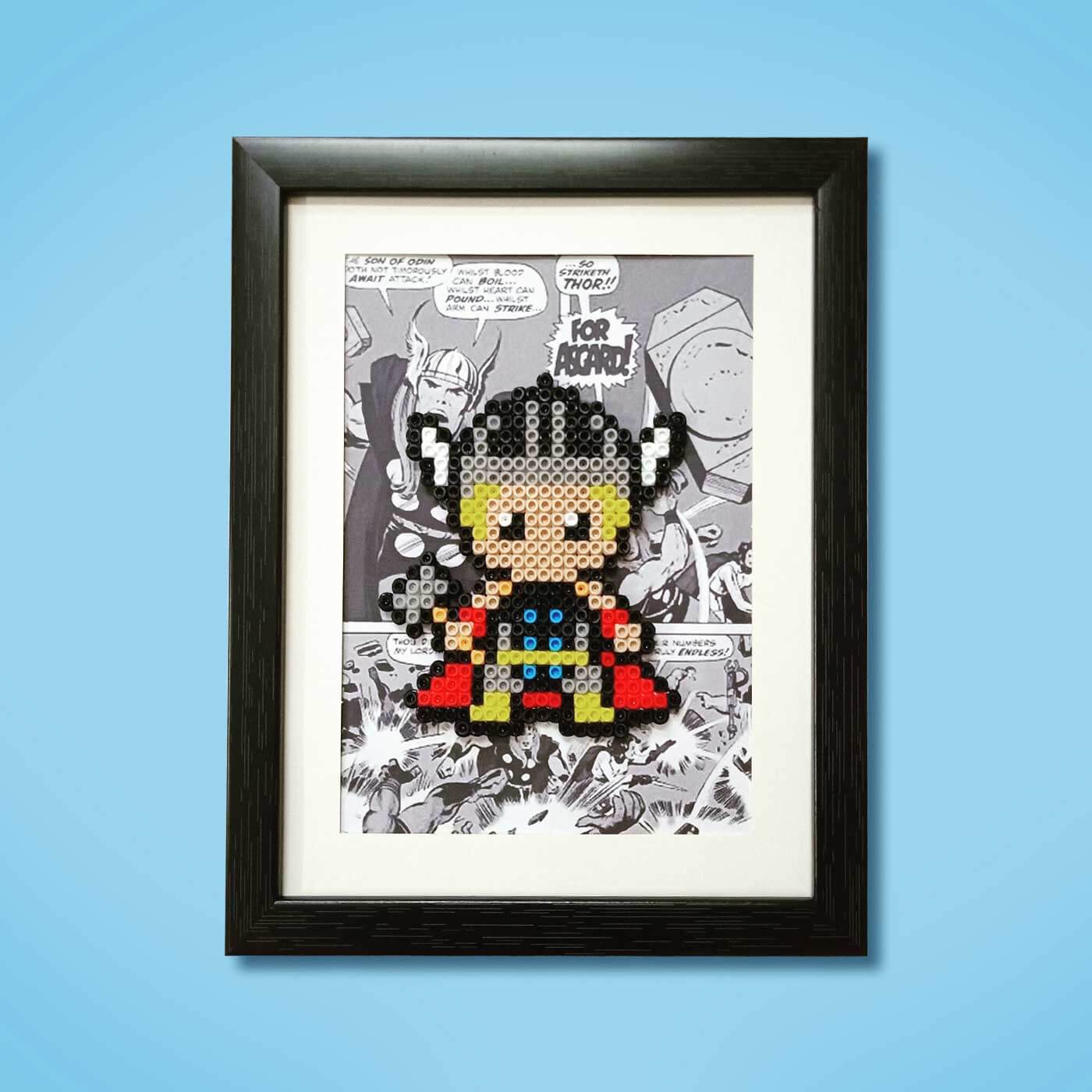 Buy Thor Wall Frame with Perler Beads Online On Zwende