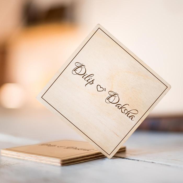 Buy Laser Etched Coasters for Couples - (Set of 4) Online On Zwende