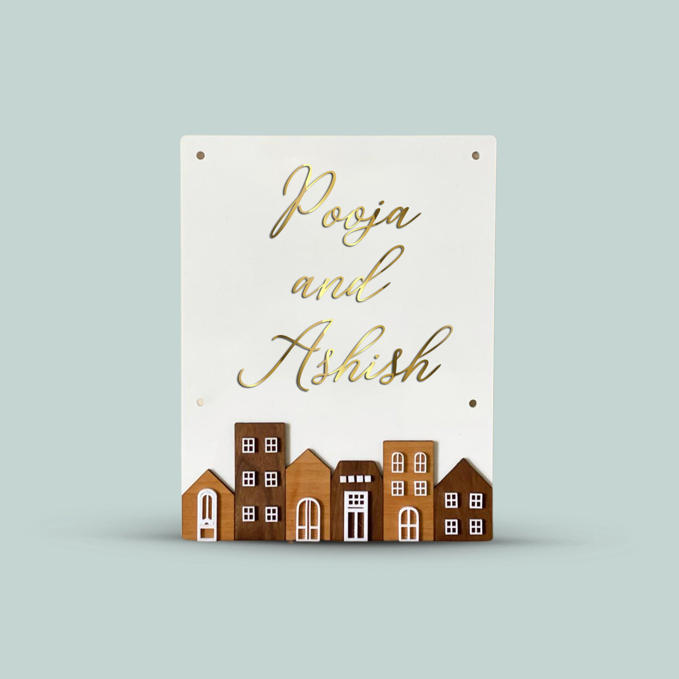 Buy Personalised Acrylic Rectangular House Nameplate Online On Zwende