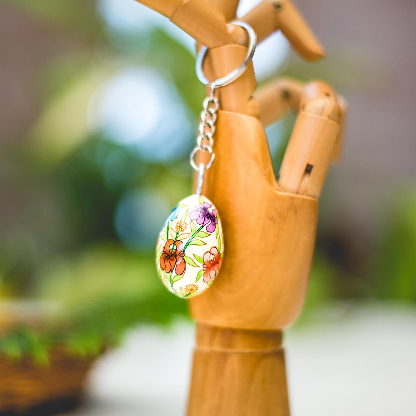 Buy Paper Mache Keychain - Spring Flowers Online On Zwende