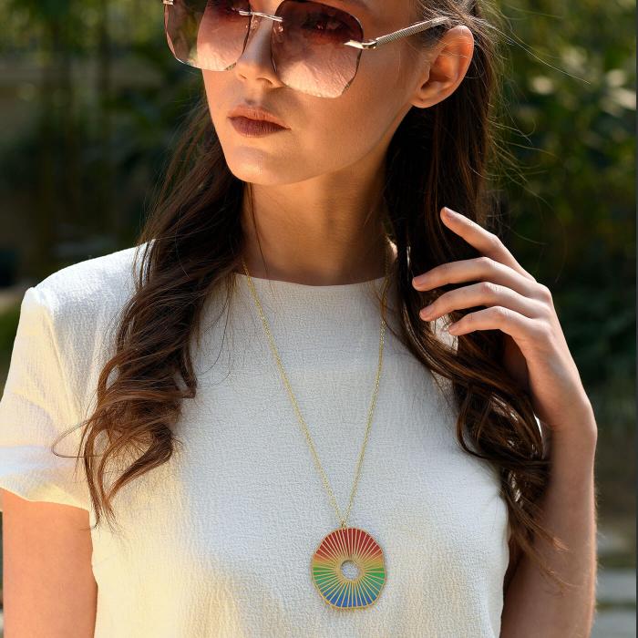 Buy Wheel of Life Pendant - Multicolour Online On Zwende