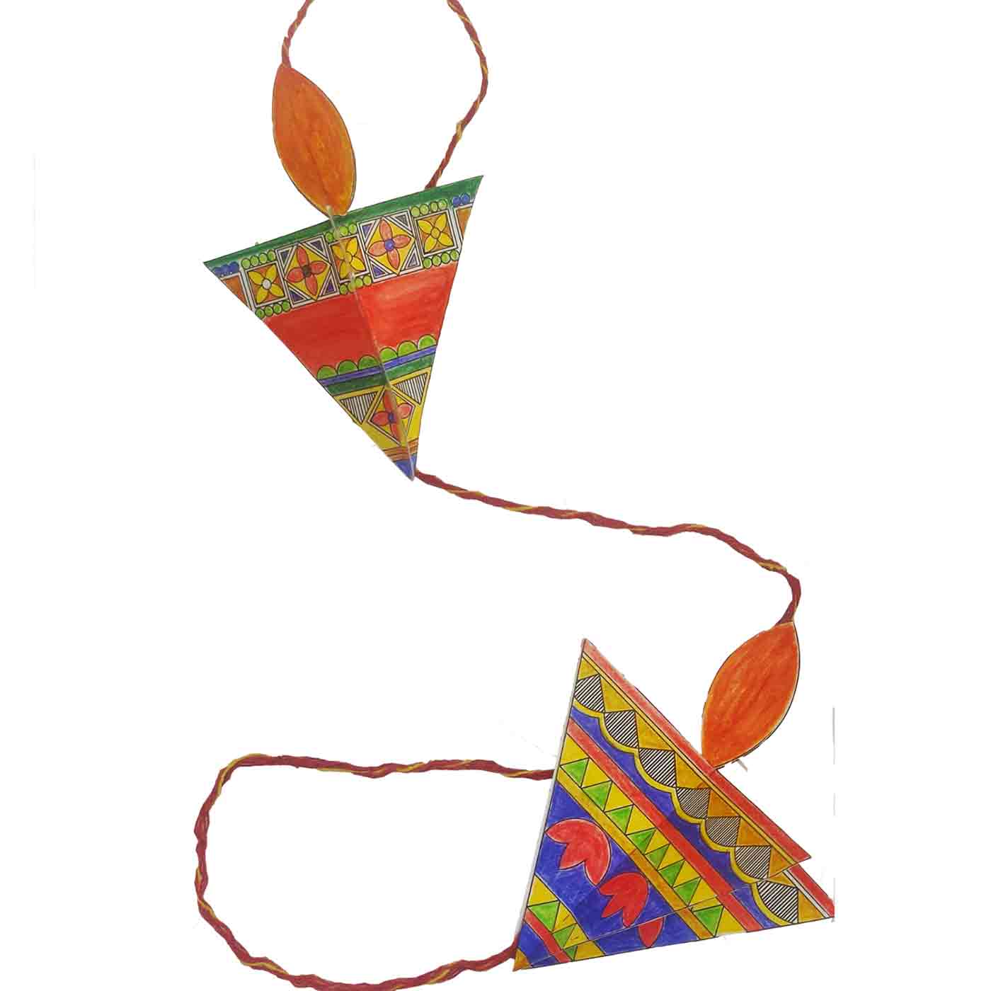 Buy Madhubani Themed Paper Diya DIY Kit | Includes Paper Diya Template ...