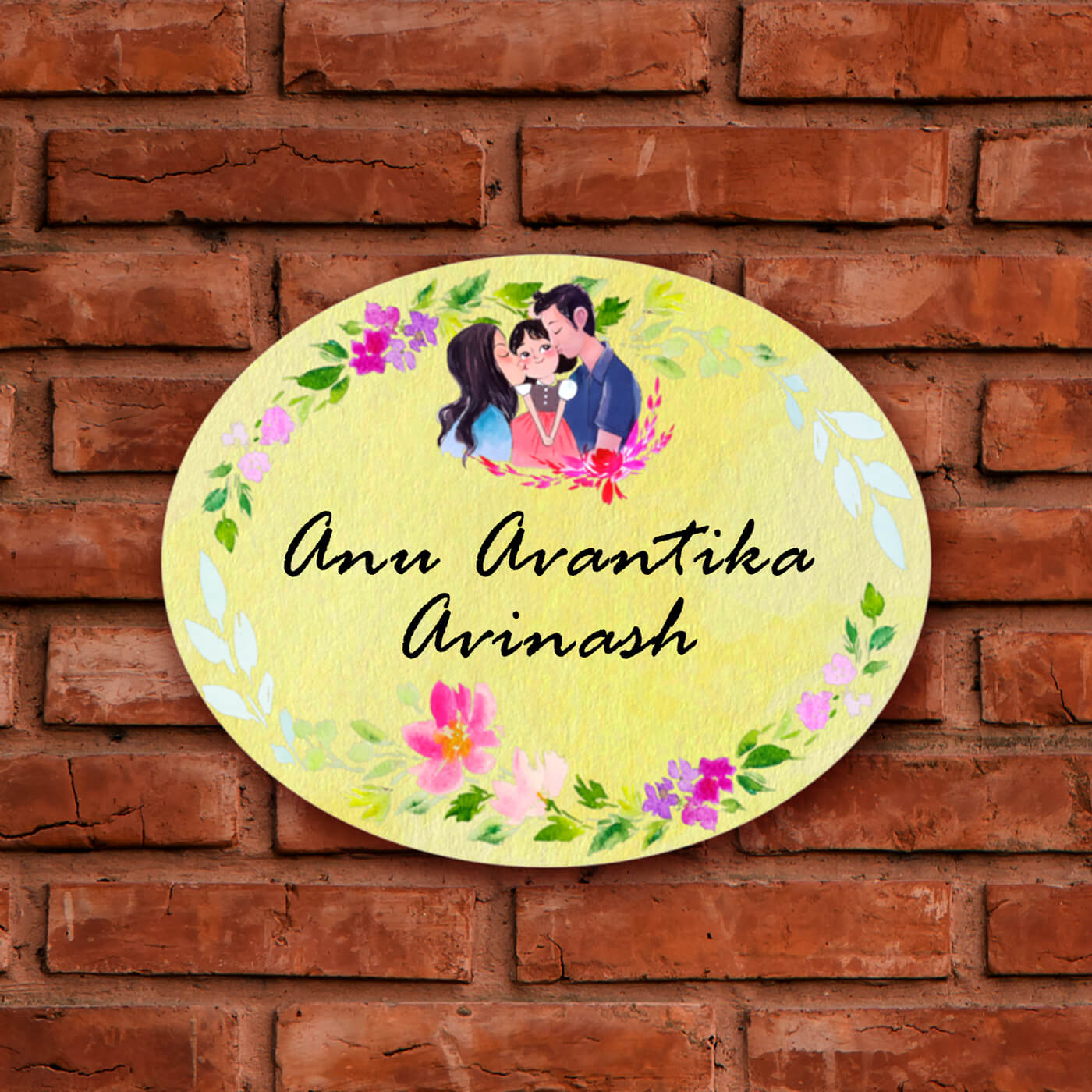 Buy Oval Hand-painted Character Nameboard Online On Zwende
