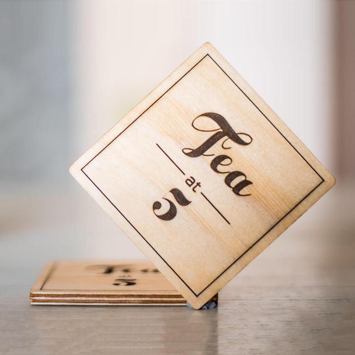 Buy Laser Etched Coasters (Set of 4) - Tea Time Online On Zwende